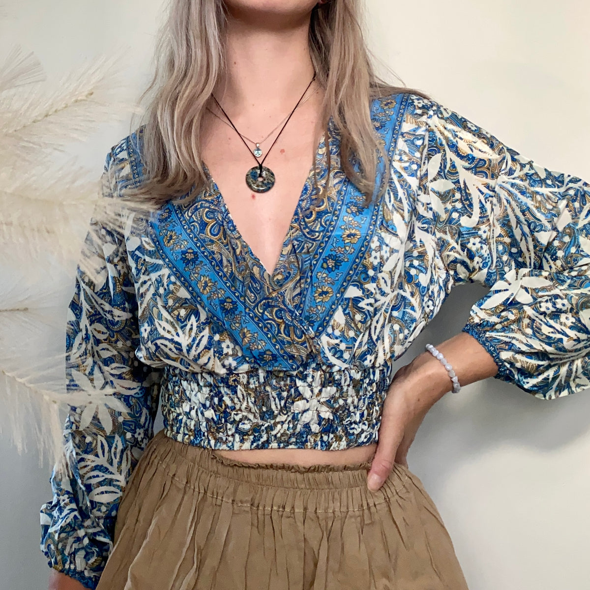 Balloon Sleeve Silk Crop Top – Hipsta NZ