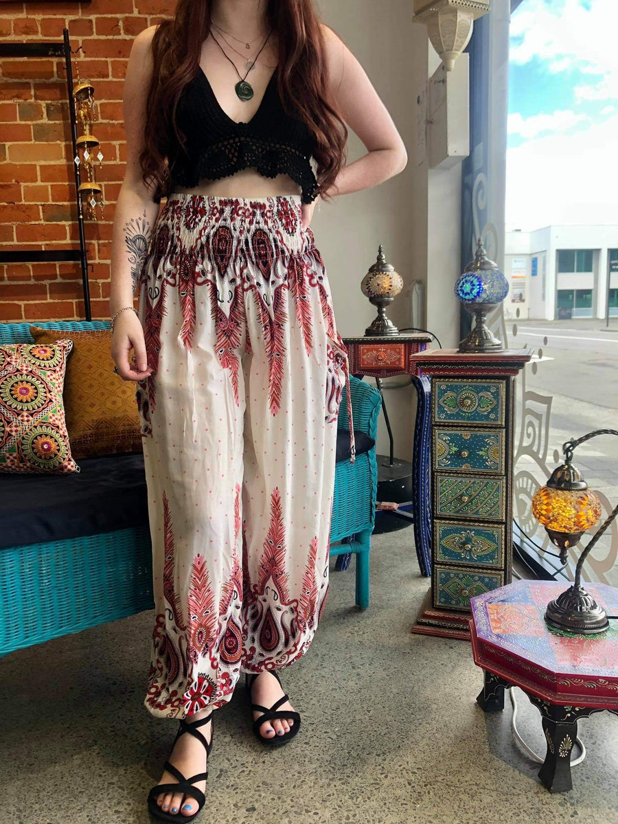 Alibaba Pants - Cream Paisley – Hipsta NZ