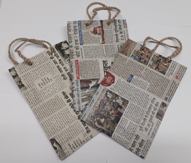 Recycled Indian Newspaper Carry / Paper Bags – Hipsta NZ