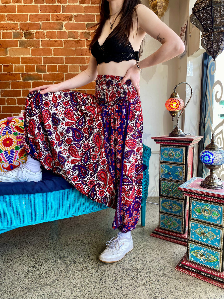 Harem Pants - Cherry Paisley – Hipsta NZ