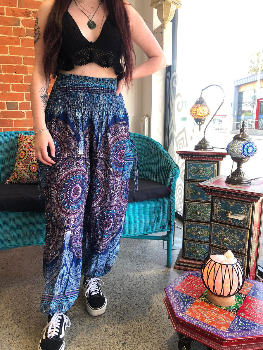 Alibaba Pants - Two Tone Purple / Blue Mandala – Hipsta NZ